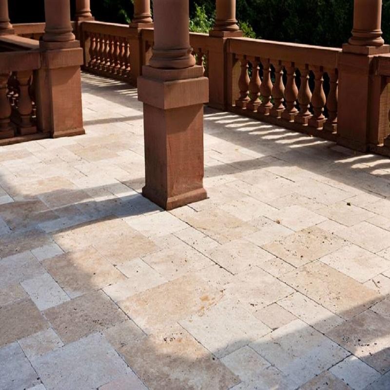Pavé travertin carrossable pour terrasse, allée, jardin